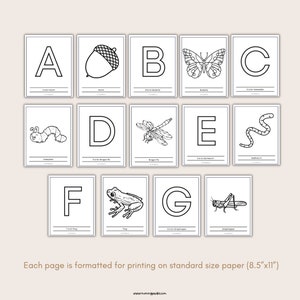 My First Nature ABC Coloring Book| Alphabet Nature Coloring Sheets for ...