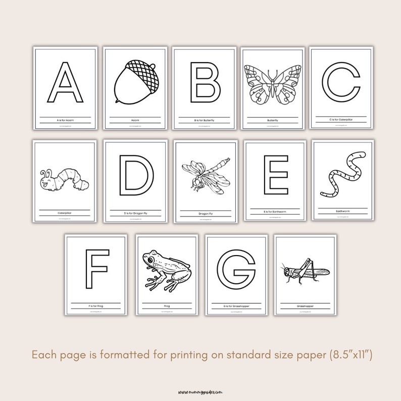 My First Nature ABC Coloring Book Alphabet Nature Coloring Sheets for ...