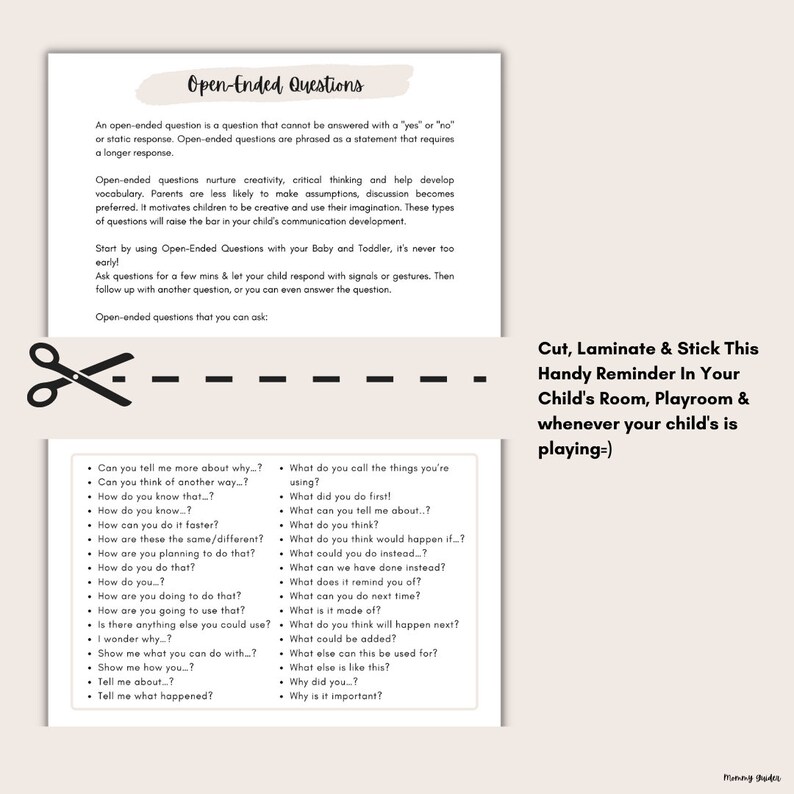 Open-ended Play Questions for Toddlers & Preschoolers (PDF Printable ...