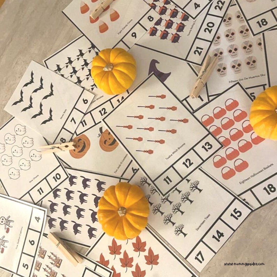 Editable Non-scary Cute Halloween Theme Counting Clip Math - Etsy