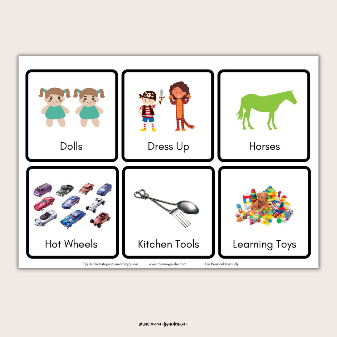 Kid Toy Box Editable Labels With Pictures - Etsy