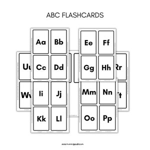 Alphabet Flash Cards for Kids Printable Uppercase & Lowercase | Etsy