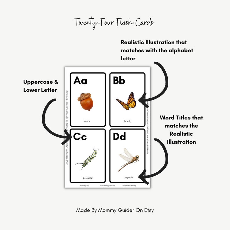 Abc Nature Flashcards Printable | Pre K Flash Cards | Homeschool ...
