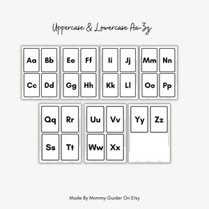 Alphabet Flash Cards for Kids Printable| Uppercase & Lowercase Abc for ...
