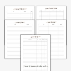 Reading Planner 35 Pages | Book Tracker & Challenge Journal | Digital ...