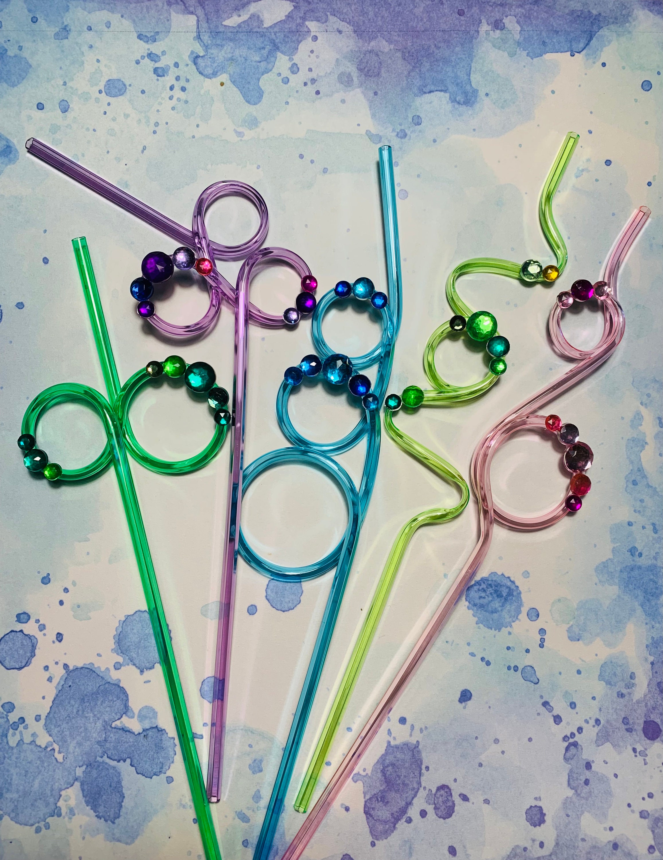 Personalized Silly Straw One Alphabet Bead Embellished Silly | Etsy