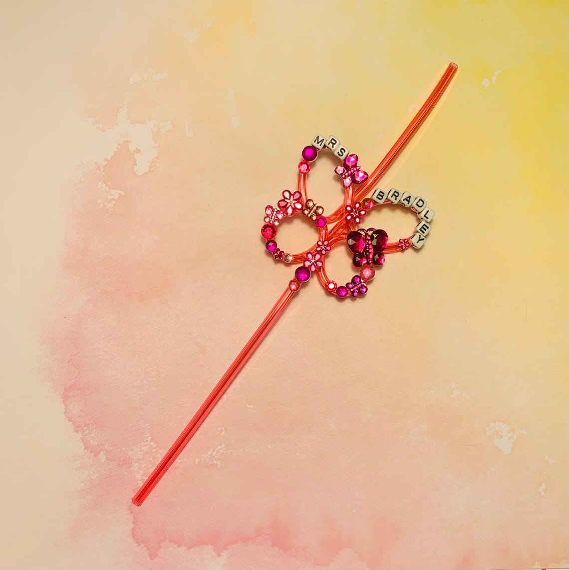 Extra Jazzy VIP Personalized Silly Straw! - One Alphabet Bead ...