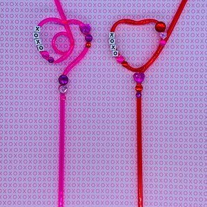 Bedazzled Romantic Silly Straw - Valentines, Anniversary, Wedding ...