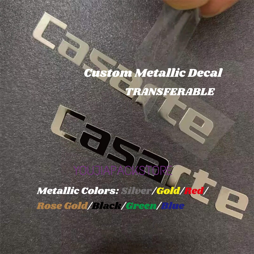 Custom Metallic Decal, 5x5cm, Personalized Transferable Sticker ...