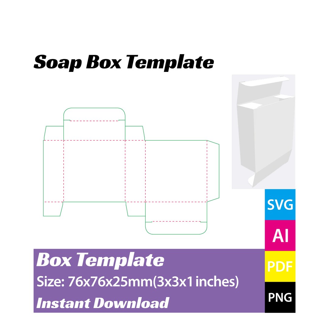 DIY Soap Box Template Die Cut File Editable Svgaipdfpng - Etsy