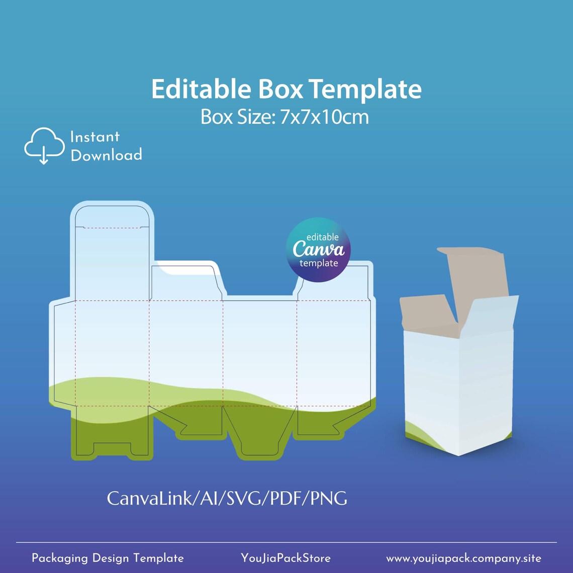 Candle Box Template, Canva Template (7x7x10cm) (ai, Svg, Pdf, Png) - Etsy