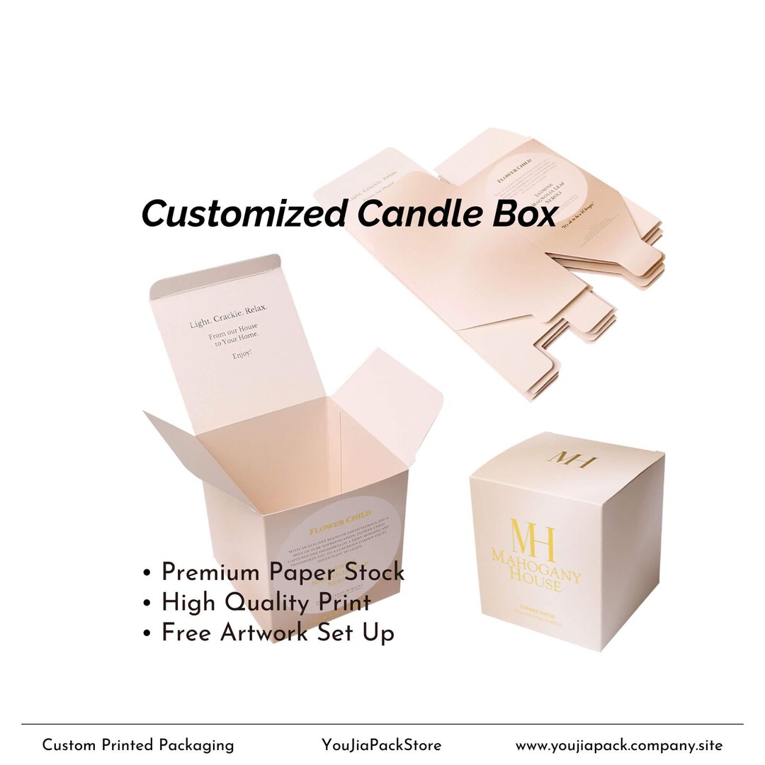 Custom Printed Candle Box, Cardboard Paper Box - Etsy