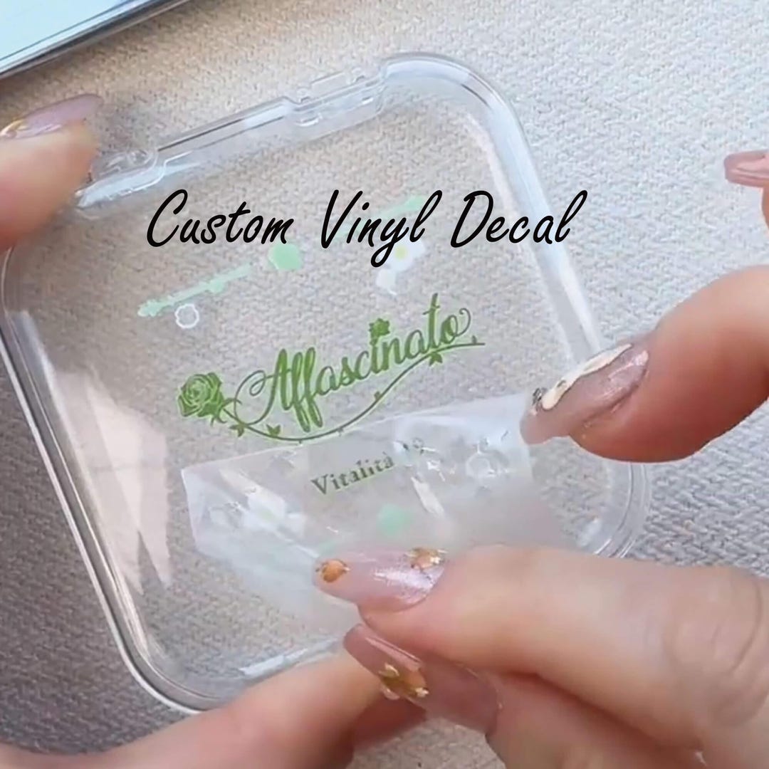 5x5cm, Custom Full Color Vinyl Decal for Press on Nail Box ...