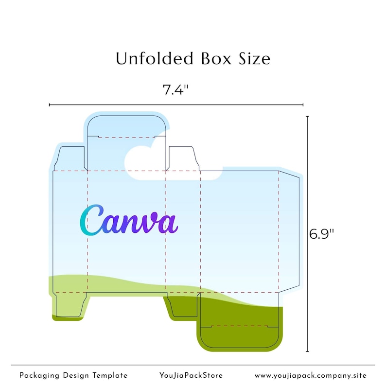 Custom Business Card Box Template | 2.25"×1"×3.5" Instant Download - Etsy