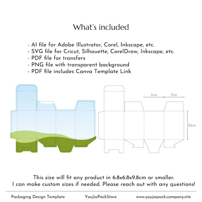 Candle Box Template, Canva Template (7x7x10cm) (ai, Svg, Pdf, Png) - Etsy