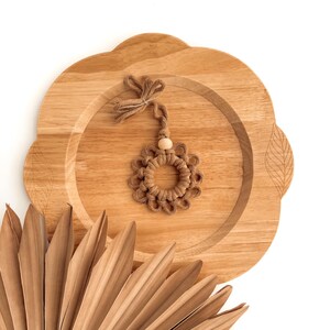 Macrame Flower Car Charm | Daisy Rear View Mirror Hanger | Essential Oil Diffuser + Air ...