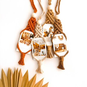 Macrame Picture Hanging Car Charm Rear View Mirror Hanger - Etsy Canada