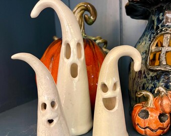 Ceramic Halloween Ghosts - Etsy UK