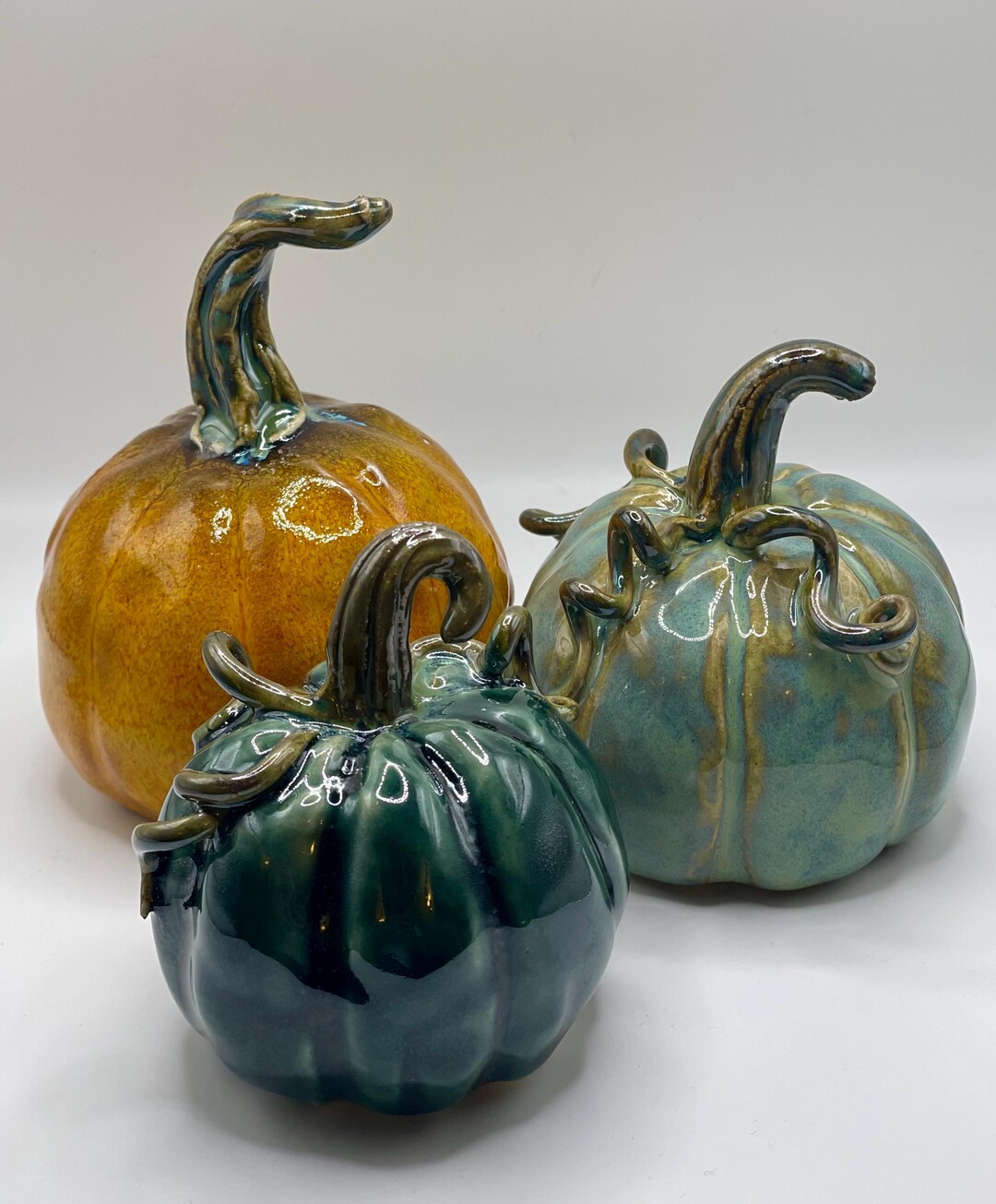 Handmade Ceramic Pumpkin: Glazed Pottery Fall Decor - Etsy