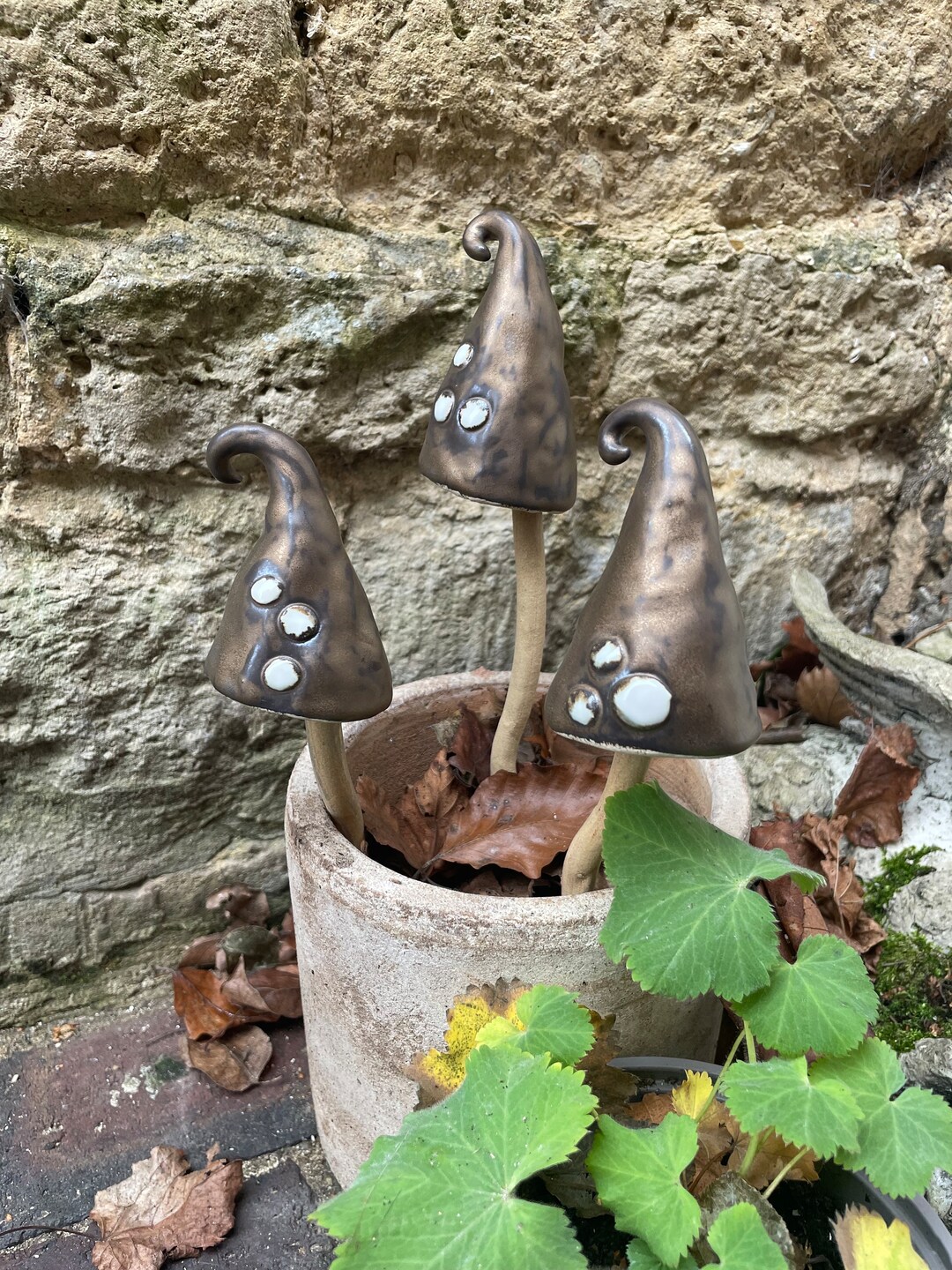 Ceramic Toadstools for the Garden, Ceramic Mushrooms, Garden Bells ...