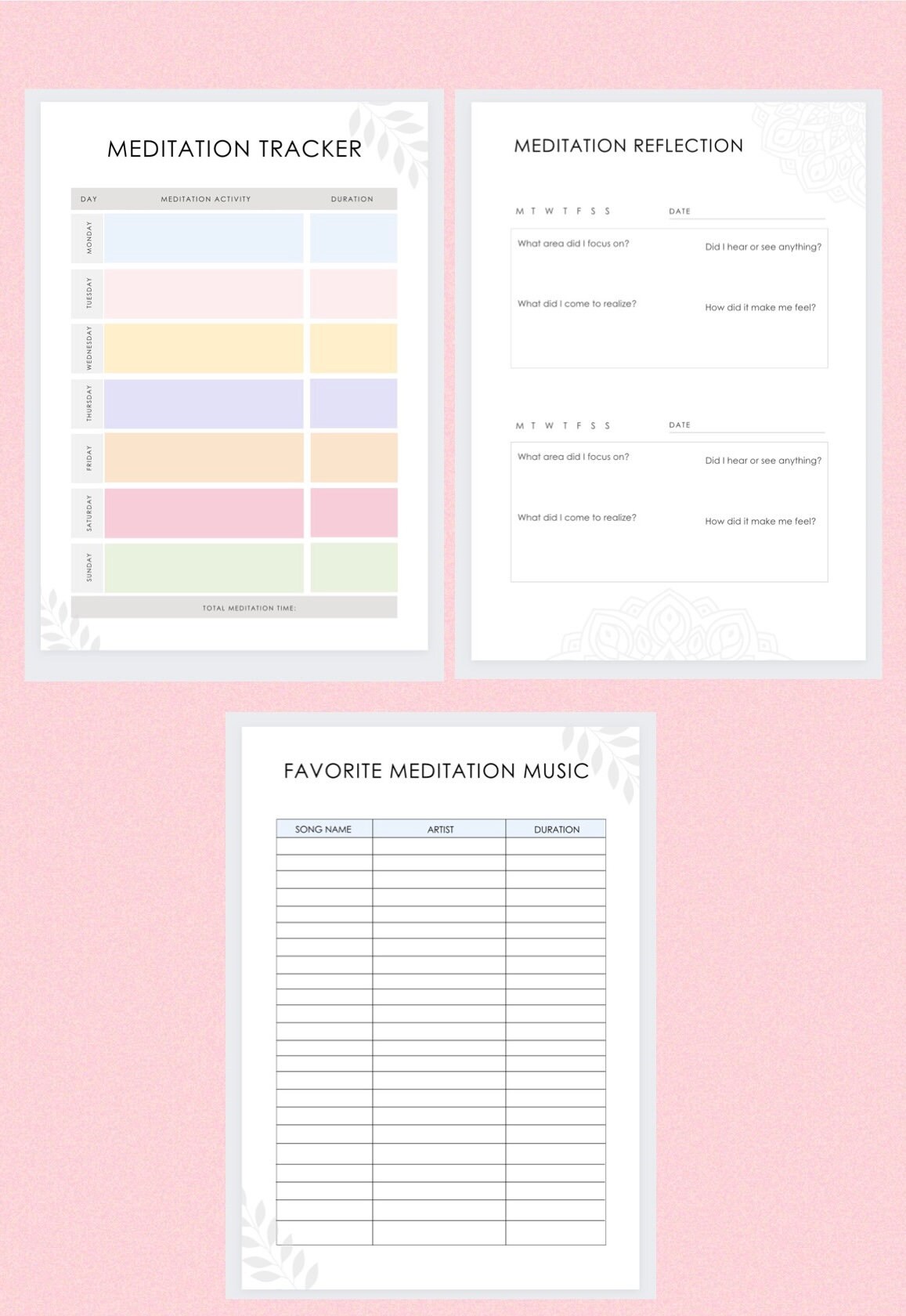 Digital Printable Yoga Journal, Daily Yoga Journal, Done for You Yoga ...