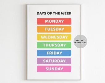 Numbers Printable Homeschool Numbers Decor Preschool - Etsy