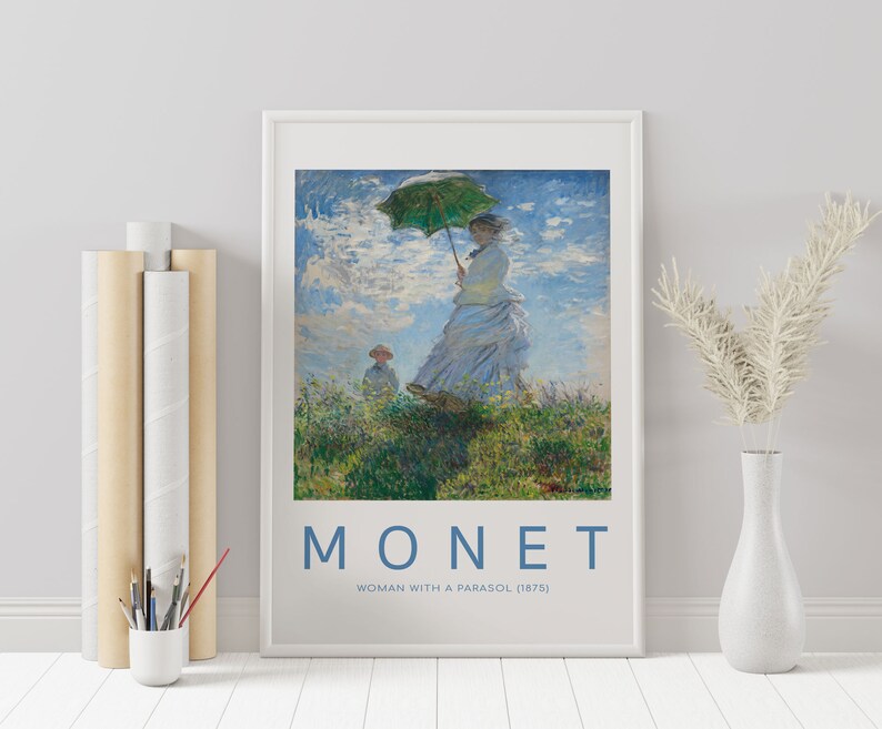 Monet Woman With a Parasol Digital Download Claude Monet - Etsy