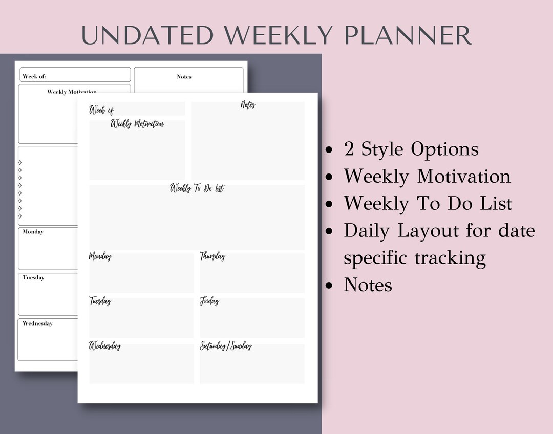Weekly Digital Planner by Elita Planner| Goodnotes5 Compatible, PDF for ...
