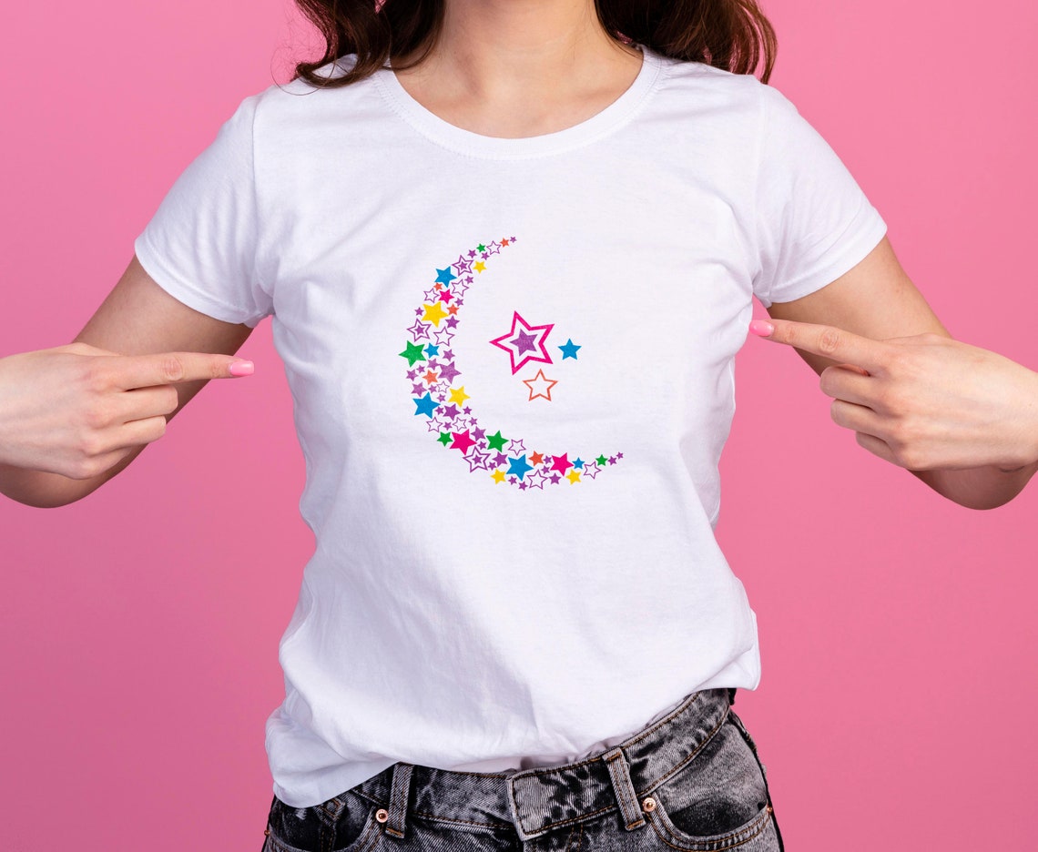 Crescent Stars SVG Cut File for Cricut and Silhouette Digital | Etsy