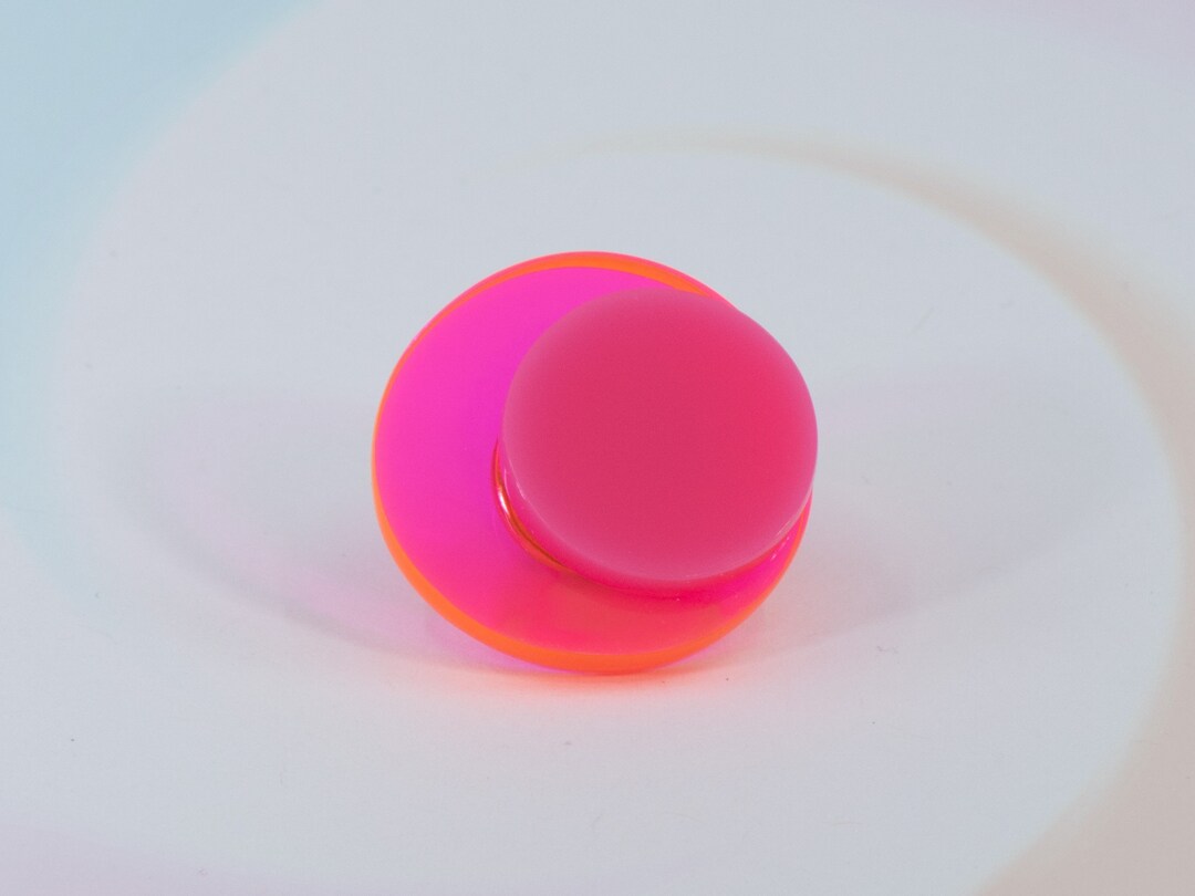Neon Pink/pink Acrylic Pin, Modern Pin, Minimalist Geometric Pin ...