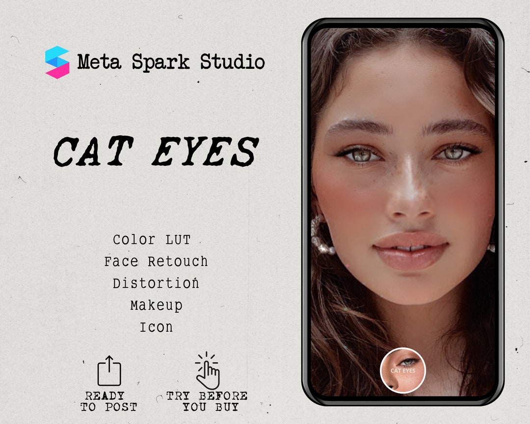 Meta Spark CAT EYES Instagram-filter - Etsy Nederland