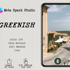 Meta Spark GREENISH Instagram Filter - Etsy