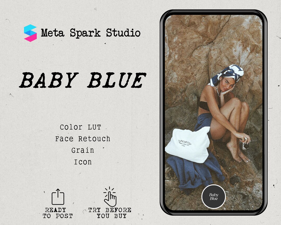 Meta Spark BABY BLUE Instagram Filter - Etsy