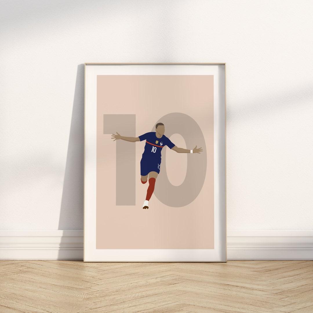 French Football Team Poster Minimalist Sport Poster Football Decoration ...