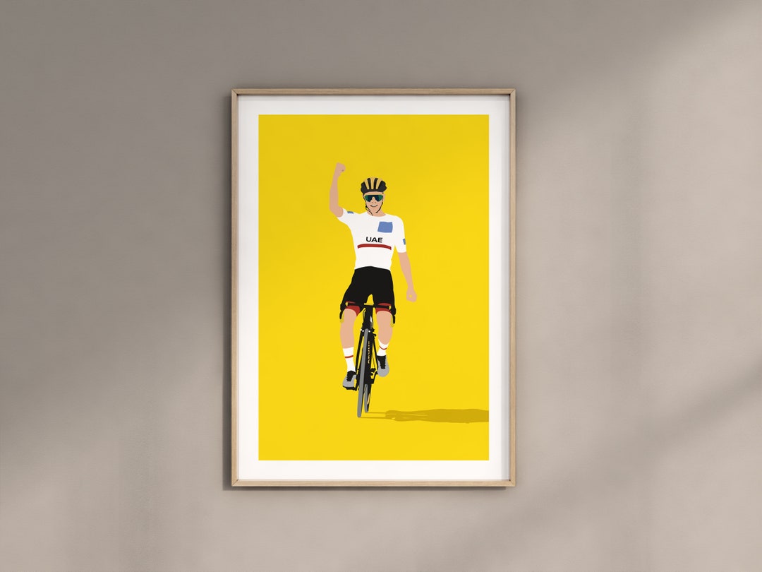 Tadej Pogacar Minimalist Cycling Poster Digital File to Print Tour De ...