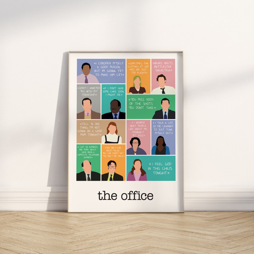 THE OFFICE the Office Quotes Poster TV Series Character Poster Michael ...
