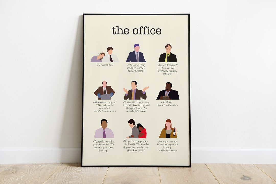 Poster citations The Office affiche casting Série TV the - Etsy France