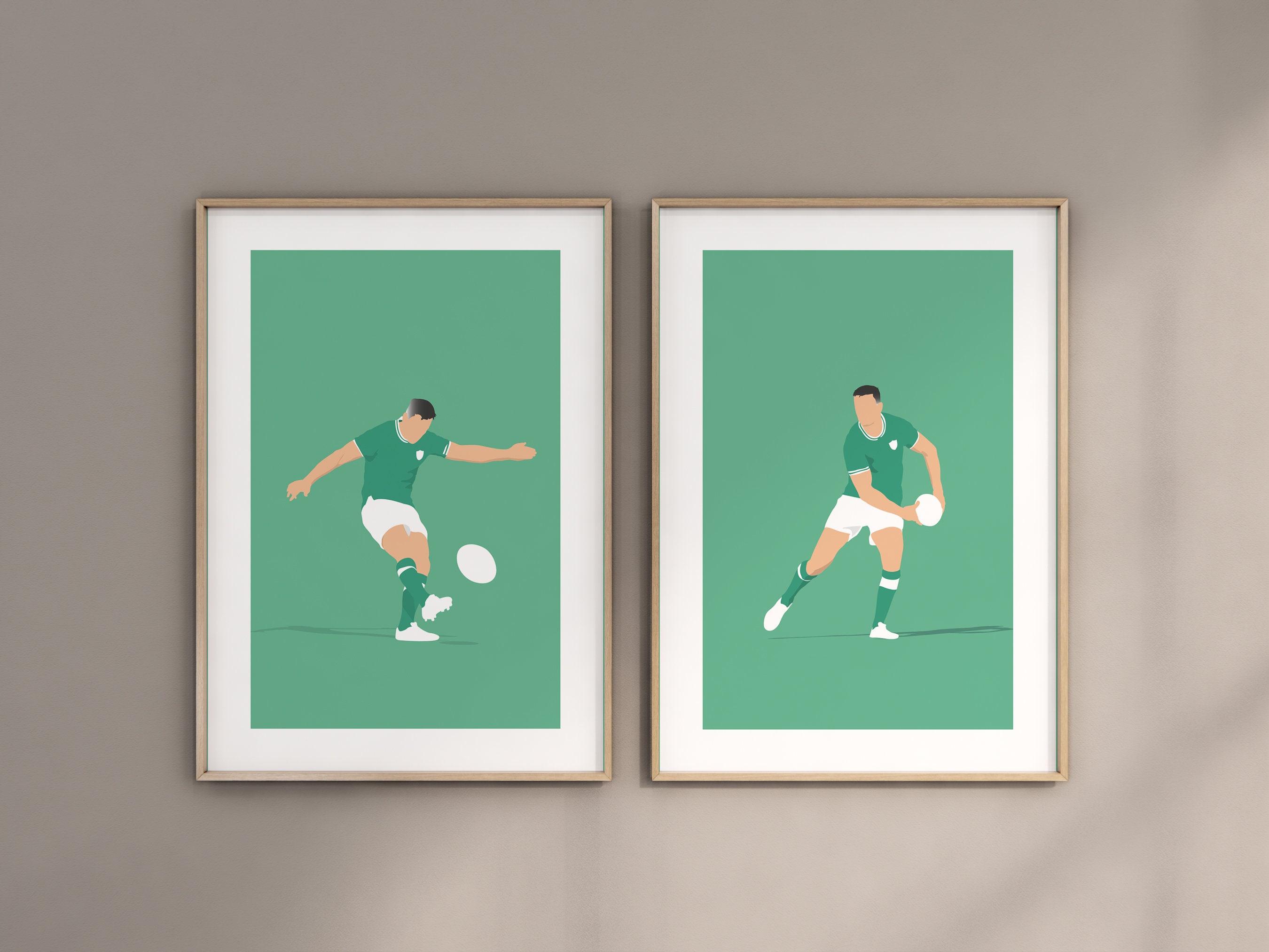 Jonathan Sexton Lot de 2 posters de rugby Affiche Irlande rugby ...