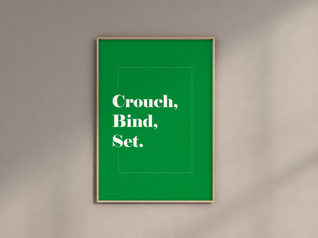 Rugby Poster Crouch, Bind, Set Digital Format to Print Minimalist Rugby ...