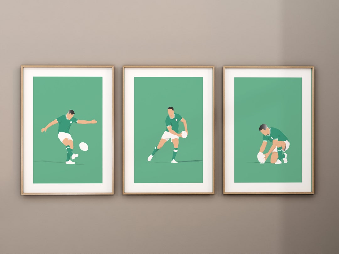 Jonathan Sexton Set of 3 Johnny Sexton Posters Minimalist Rugby Posters ...
