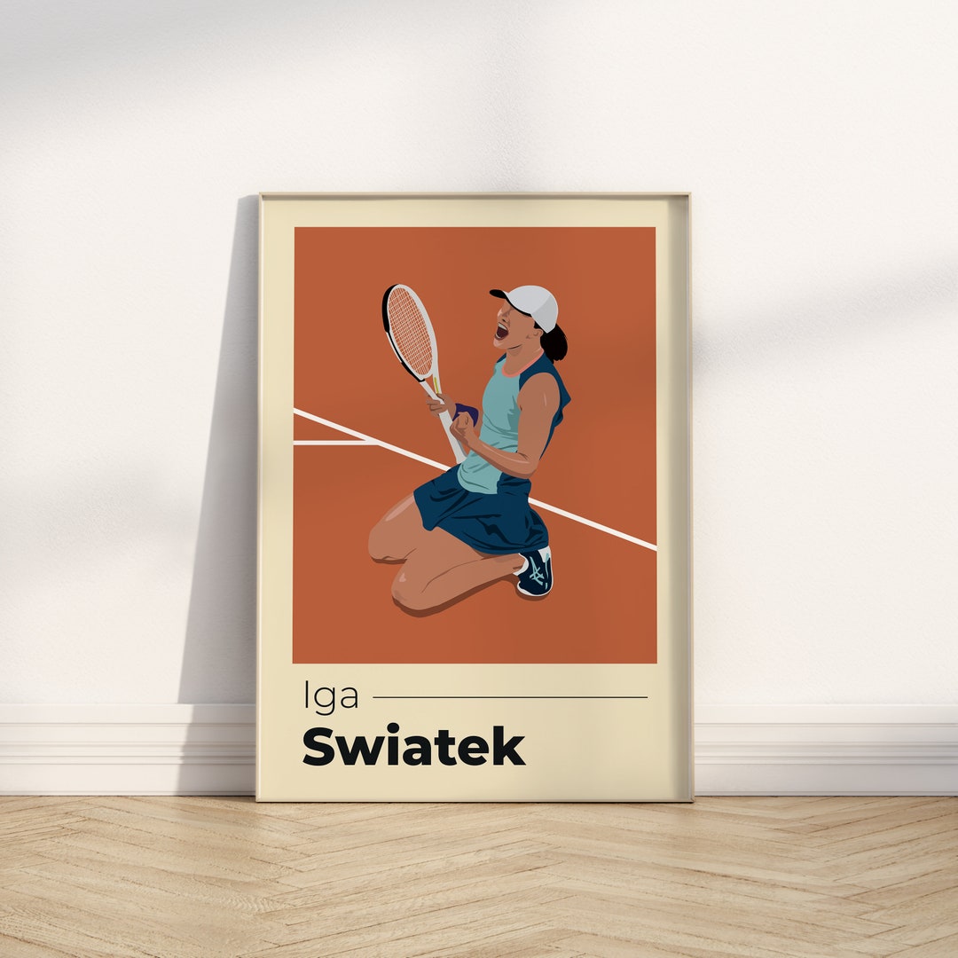 Poster Iga Swiatek Minimalist Tennis Poster Grand Slam Grand Slam ...