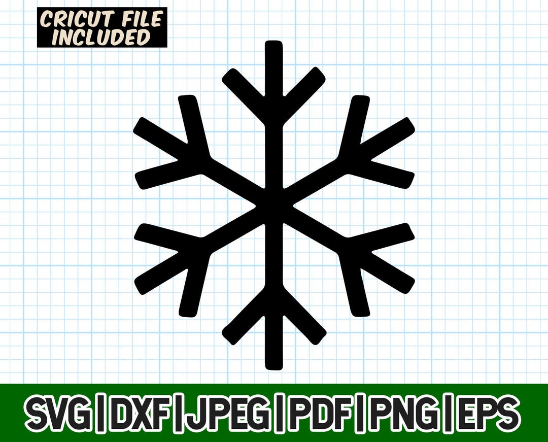 Snowflake Svg,simple Snowflake Cut File,winter Svg - Etsy
