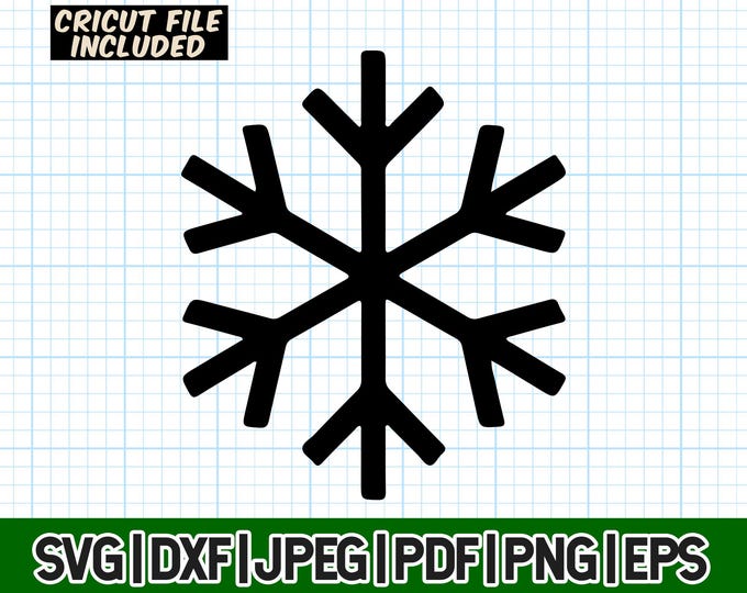 Simple Snowflake Svg - Etsy Canada