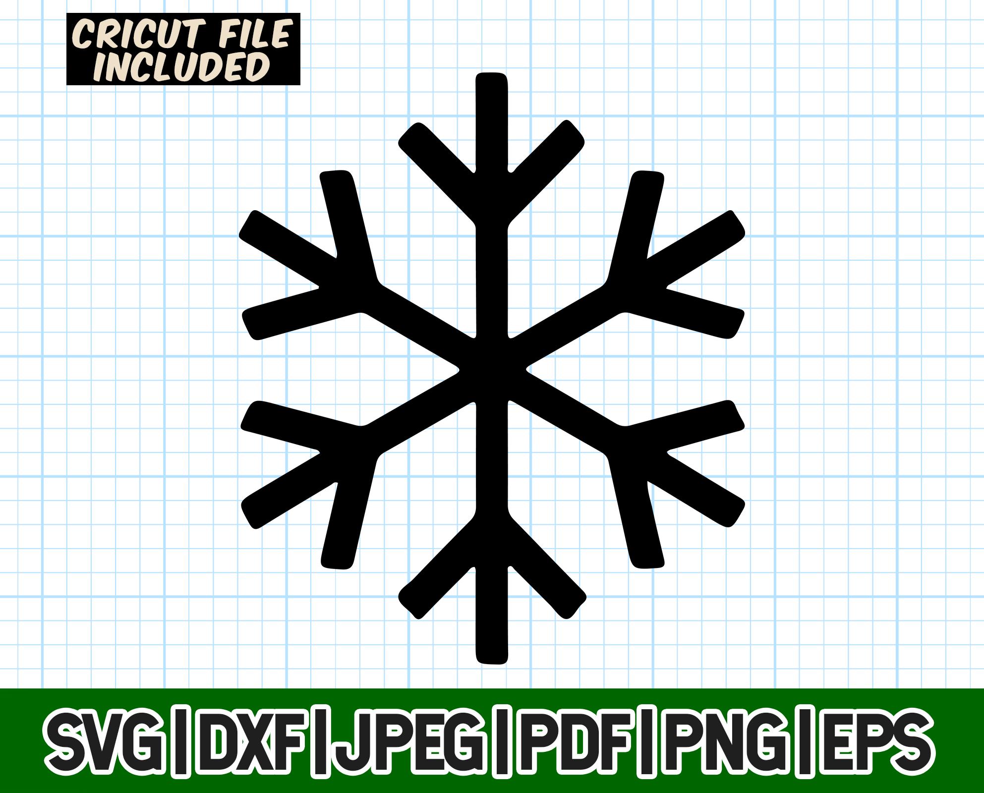 Snowflake Svg,simple Snowflake Cut File,winter Svg - Etsy