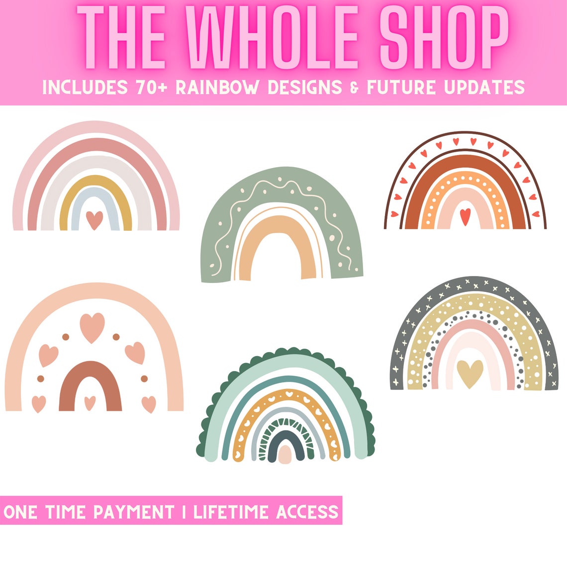 Boho Rainbow Svg Boho Rainbow Svg Bundle Boho Rainbow - Etsy