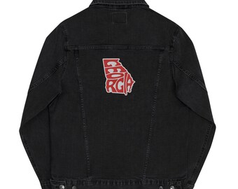 Georgia Bulldog Denim Jacket - Etsy