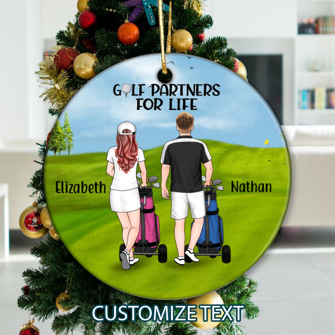 Golf Partners for Life Personalized Couples Ornament, Valentine Gift ...