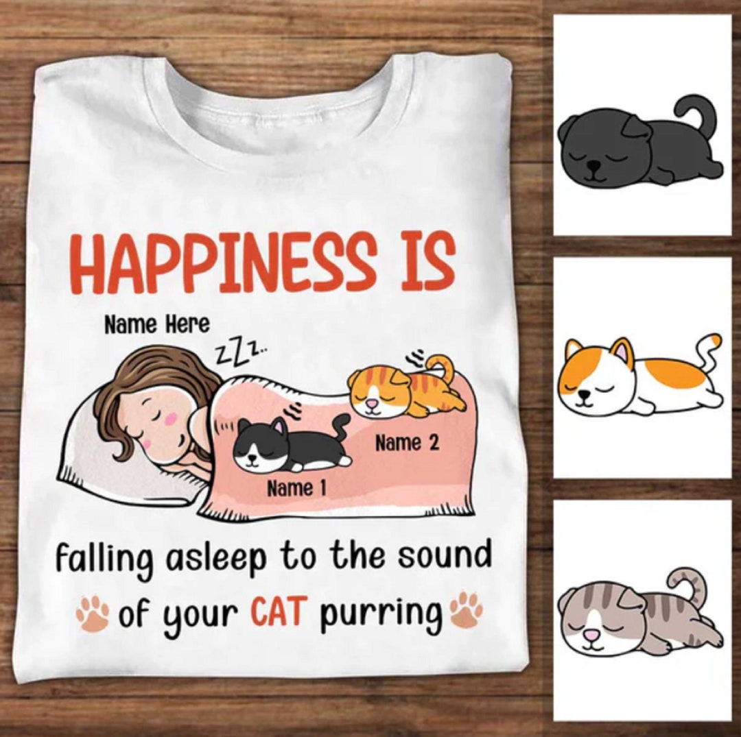 Personalized Chibi Girl Cat Sleepshirt, Official Cat Sleep Shirt, Funny ...