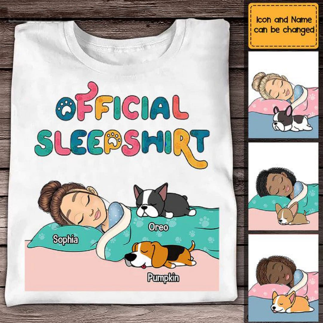 Personalized Chibi Girl Pet Sleepshirt, Official Cat Sleep Shirt, Funny ...