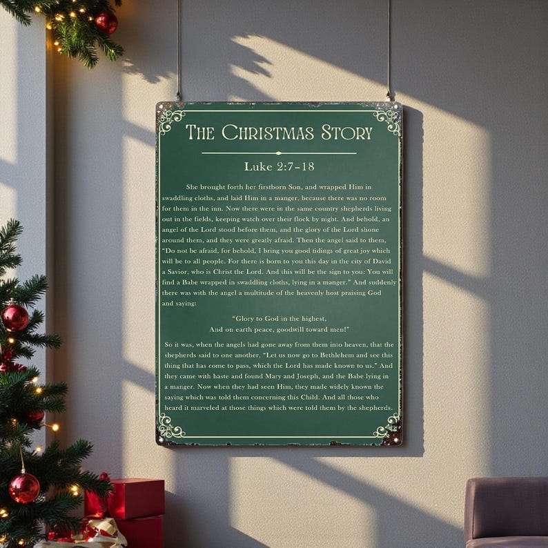 The Christmas Story Sign-christmas Metal Sign-holiday Book Page Vintage ...